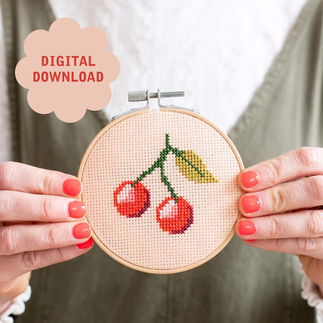 Cherry Cross Stitch PDF Pattern - Etsy