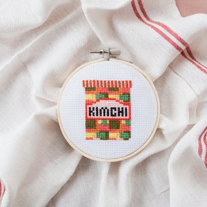Kimchi Cross Stitch Kit - Etsy