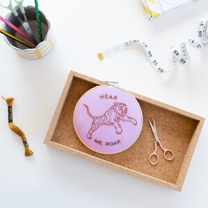Hear Me Roar Embroidery Hoop Kit - Etsy