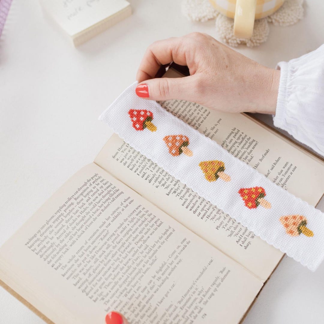 Toadstool Bookmark Cross Stitch Kit - Etsy