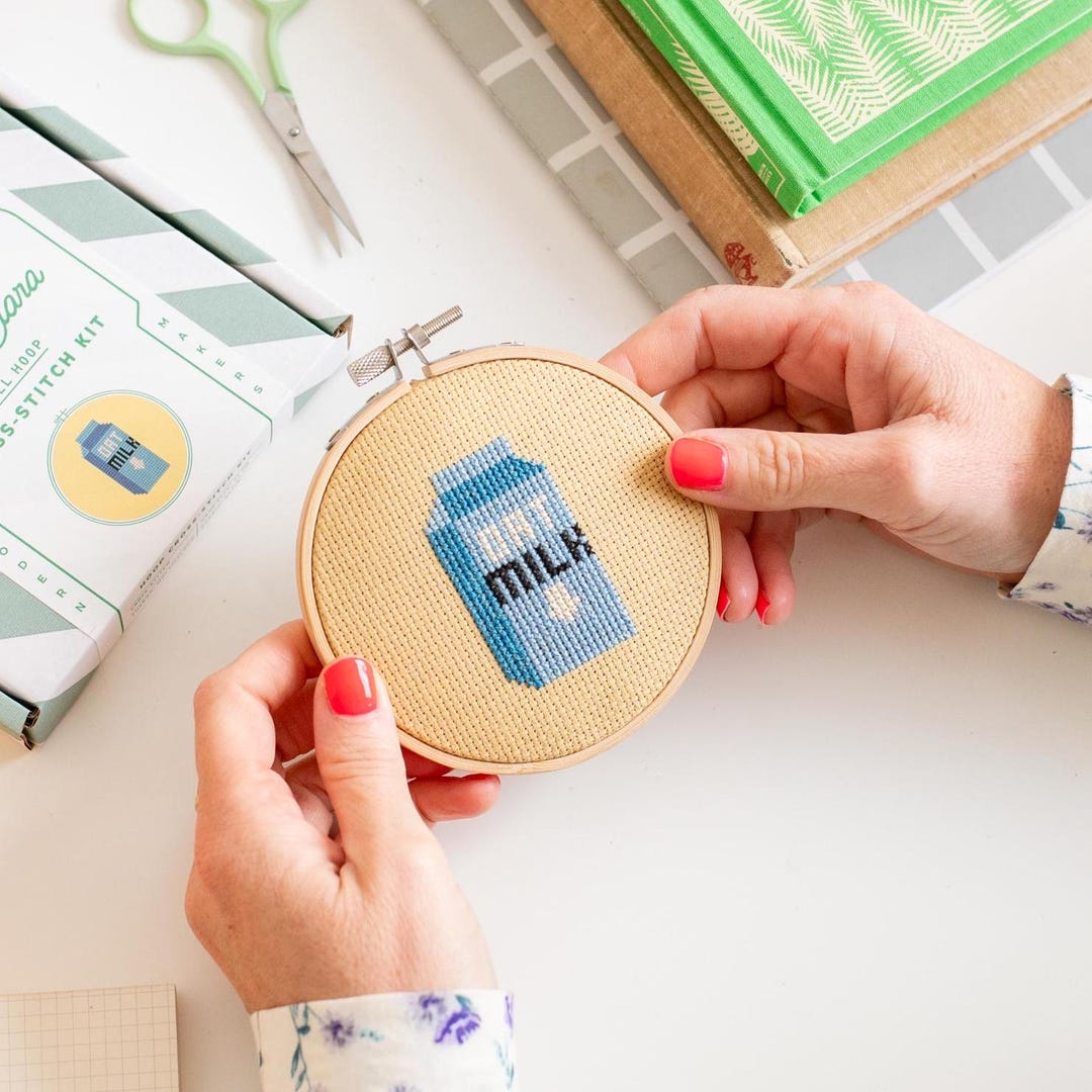 Oat Milk Cross Stitch PDF Pattern - Etsy