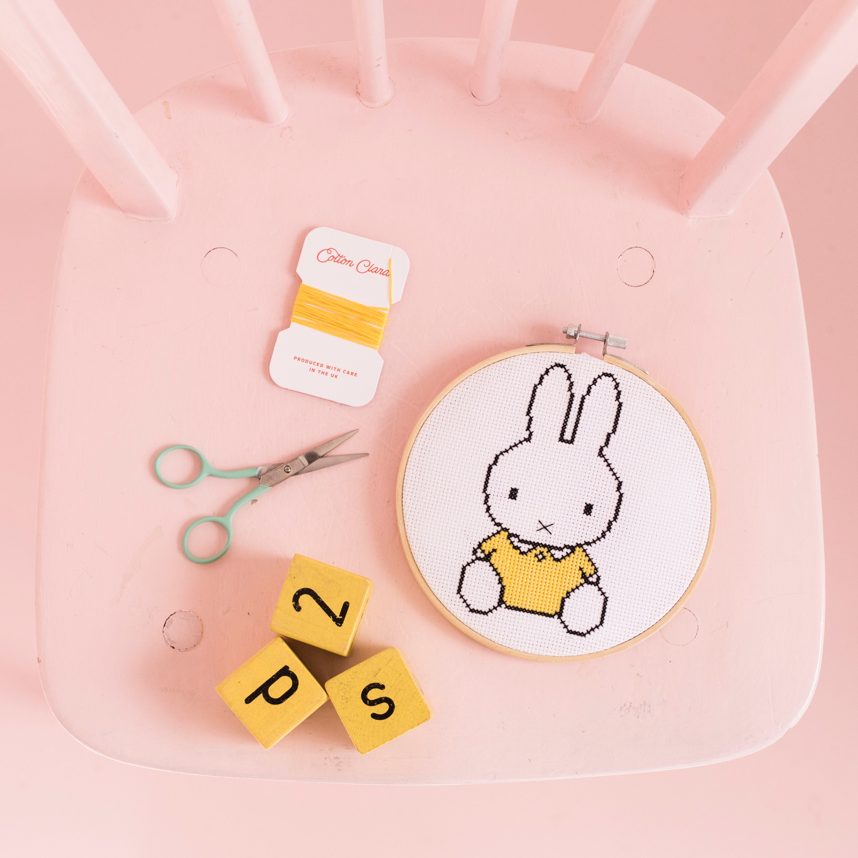 Miffy Yellow Cross Stitch Kit - Etsy