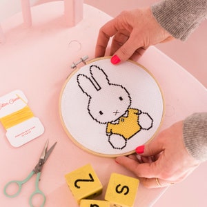 Miffy Yellow Cross Stitch Kit - Etsy
