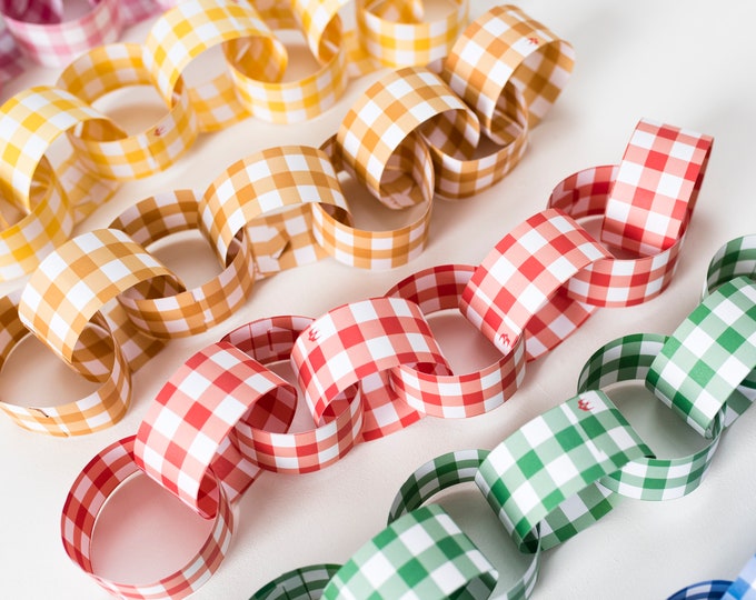 Miniature Garland Paper Chains Garland Xmas Garland - Etsy