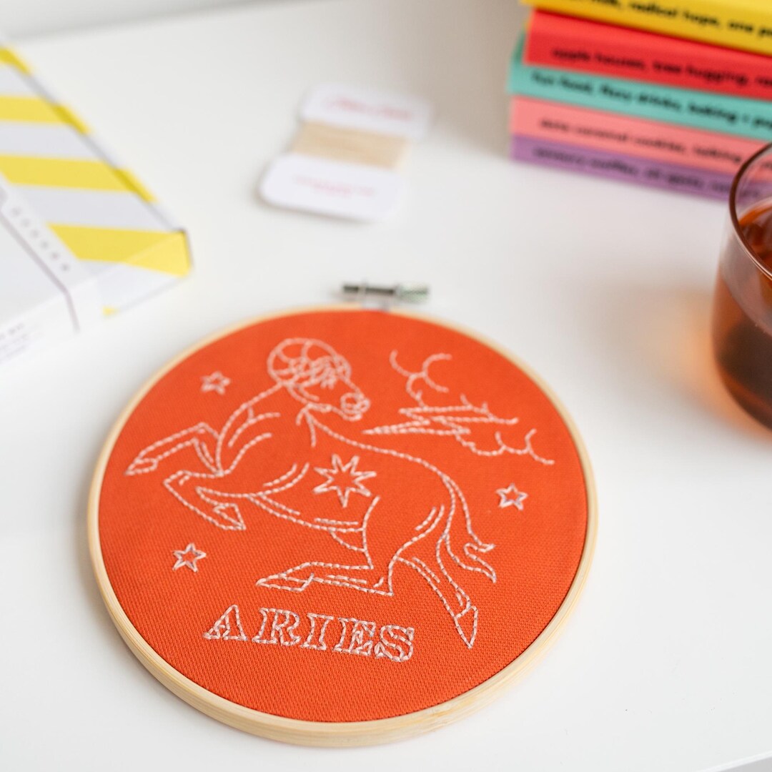 Aries Embroidery Hoop Kit - Etsy