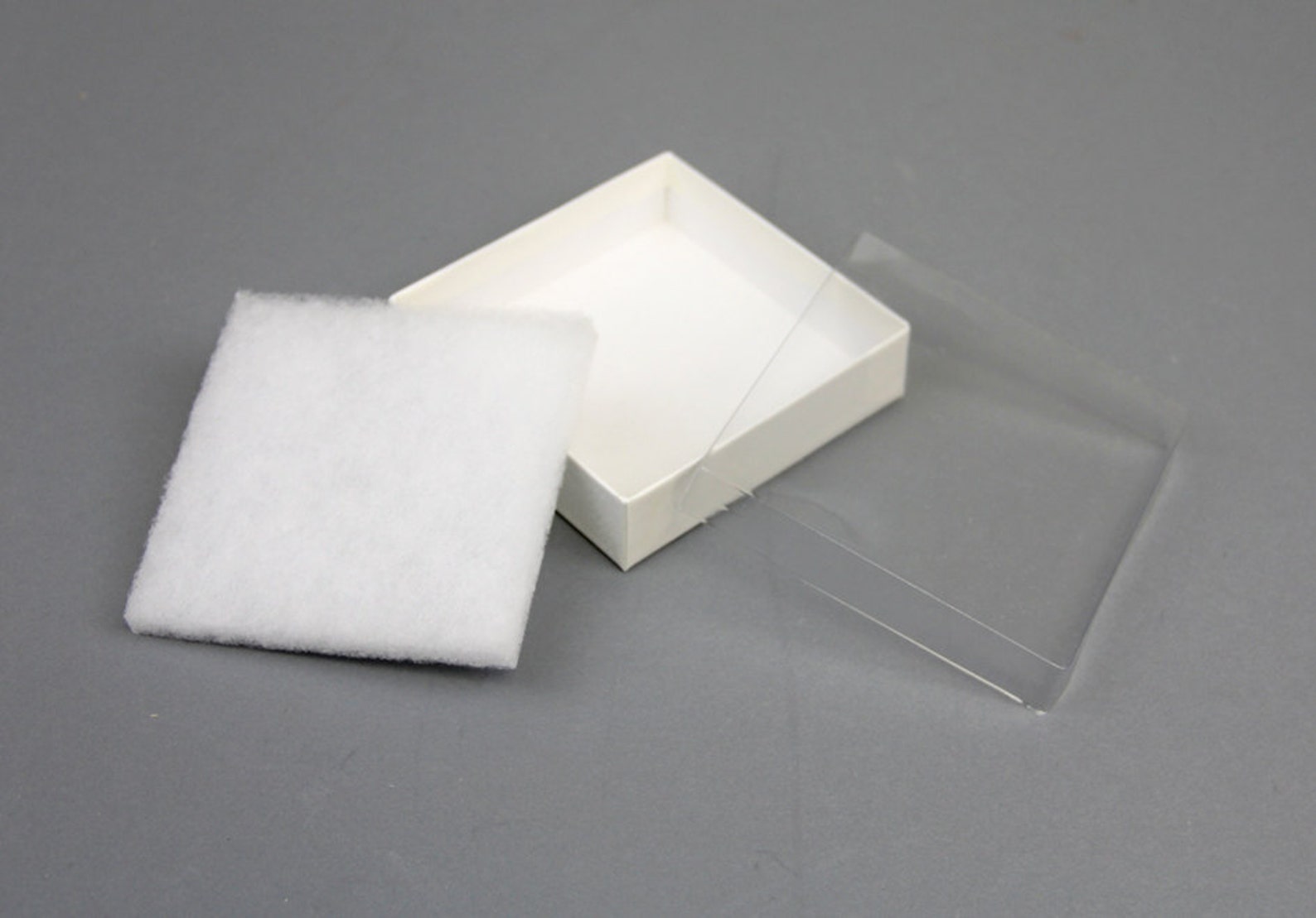 White box with clear plastic lid 3-1/2 inch x 3-1/2 inch x | Etsy