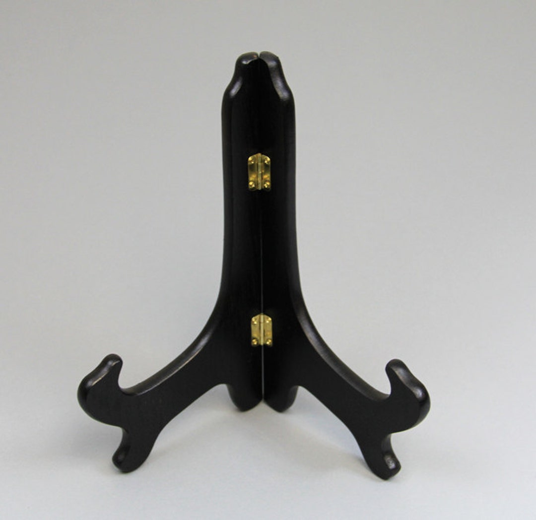 Black Wood 8 Inch Plate Stand, Picture Easel, Tabletop Stand ...