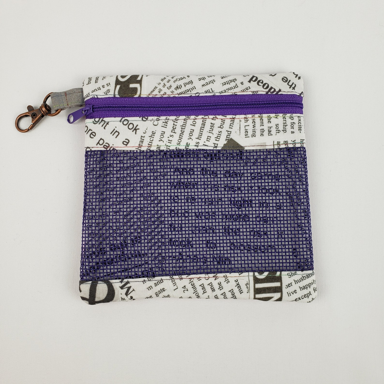 Small Vinyl Mesh Project Bag - Etsy