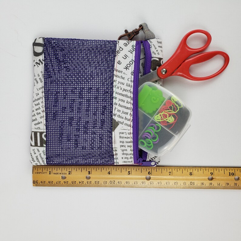 Small Vinyl Mesh Project Bag - Etsy