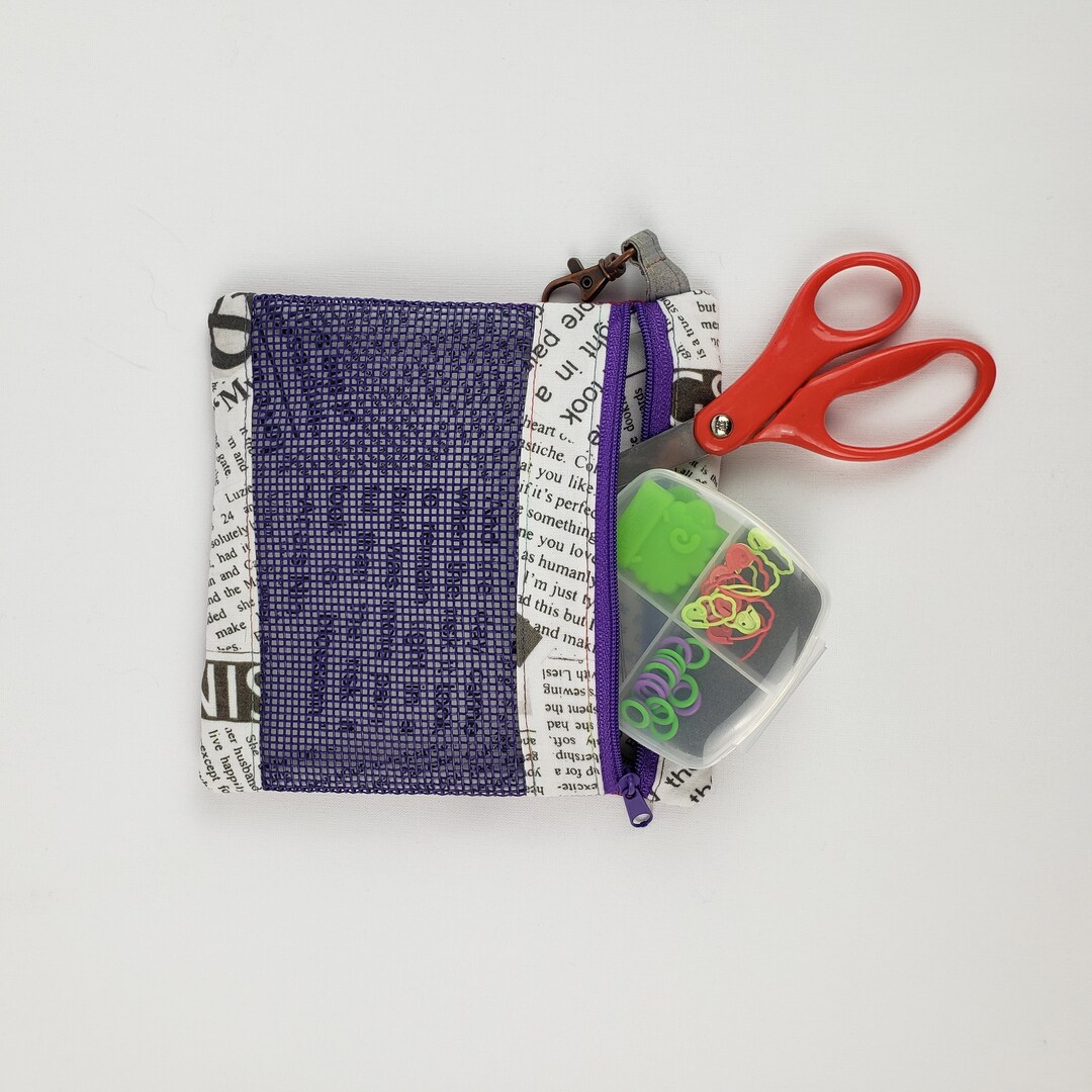 Small Vinyl Mesh Project Bag - Etsy