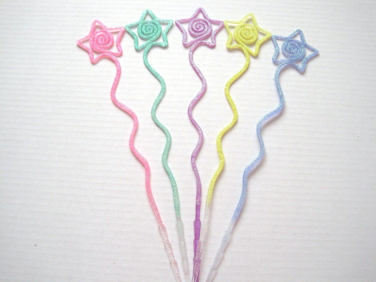 Floral Picks Pk/25 PASTEL GLITTER STARS Card Holders 12" - Etsy