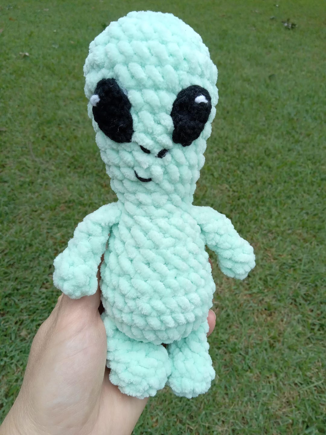 Crocheted Alien Plush: Soft Yarn Stuffed Toy (8 Inch) - Etsy