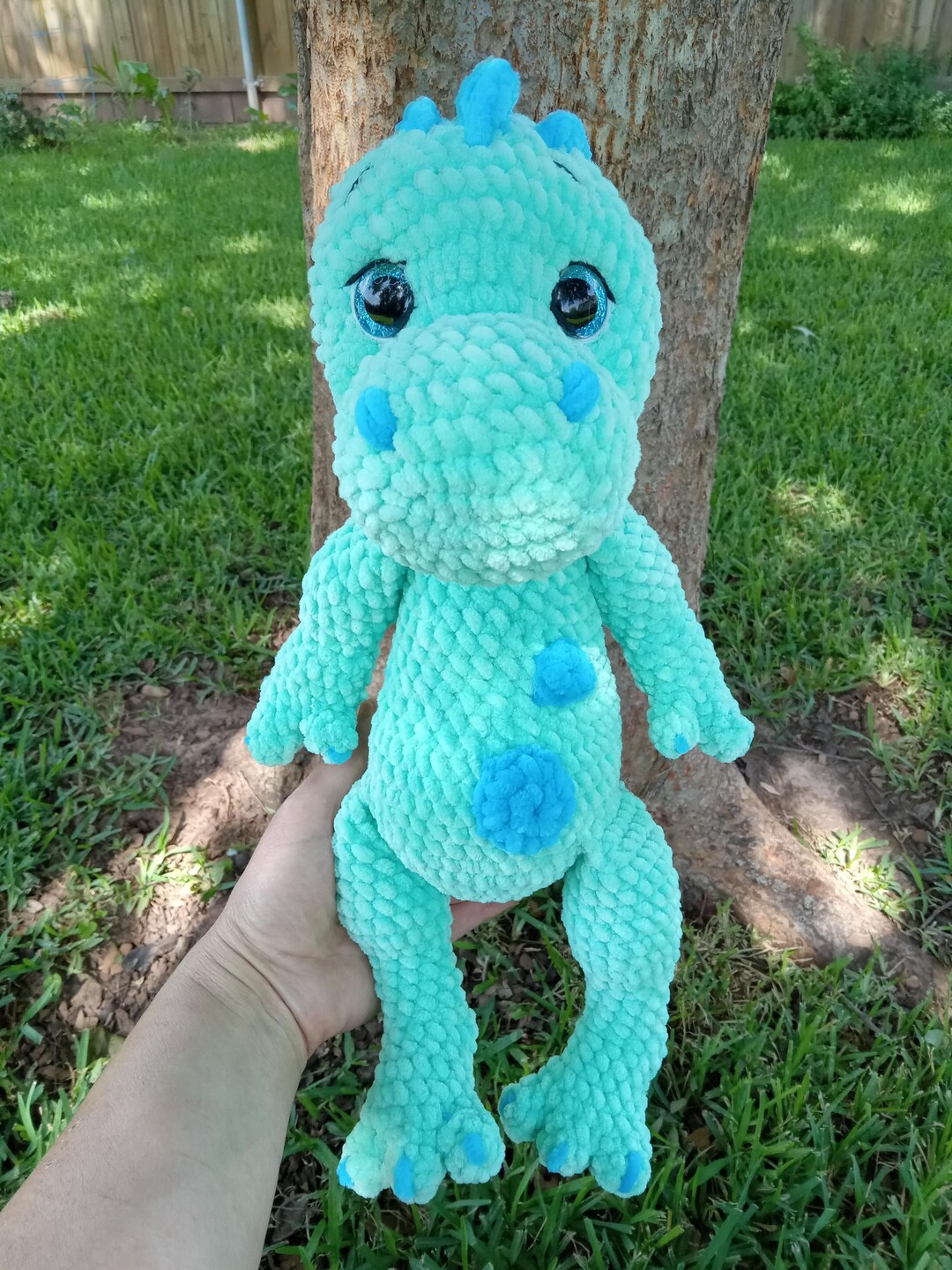 Crocheted Dinosaur Plush, Soft Yarn Dino Toy - Etsy