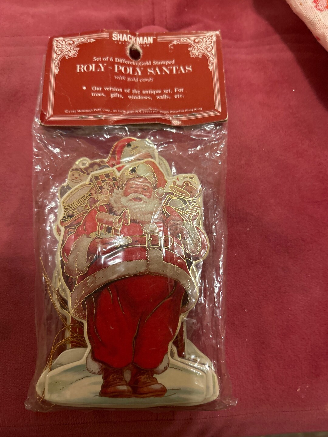 Vintage Shakmann Die Cut Embossed Roly Poly Santa Gift Tags - Etsy