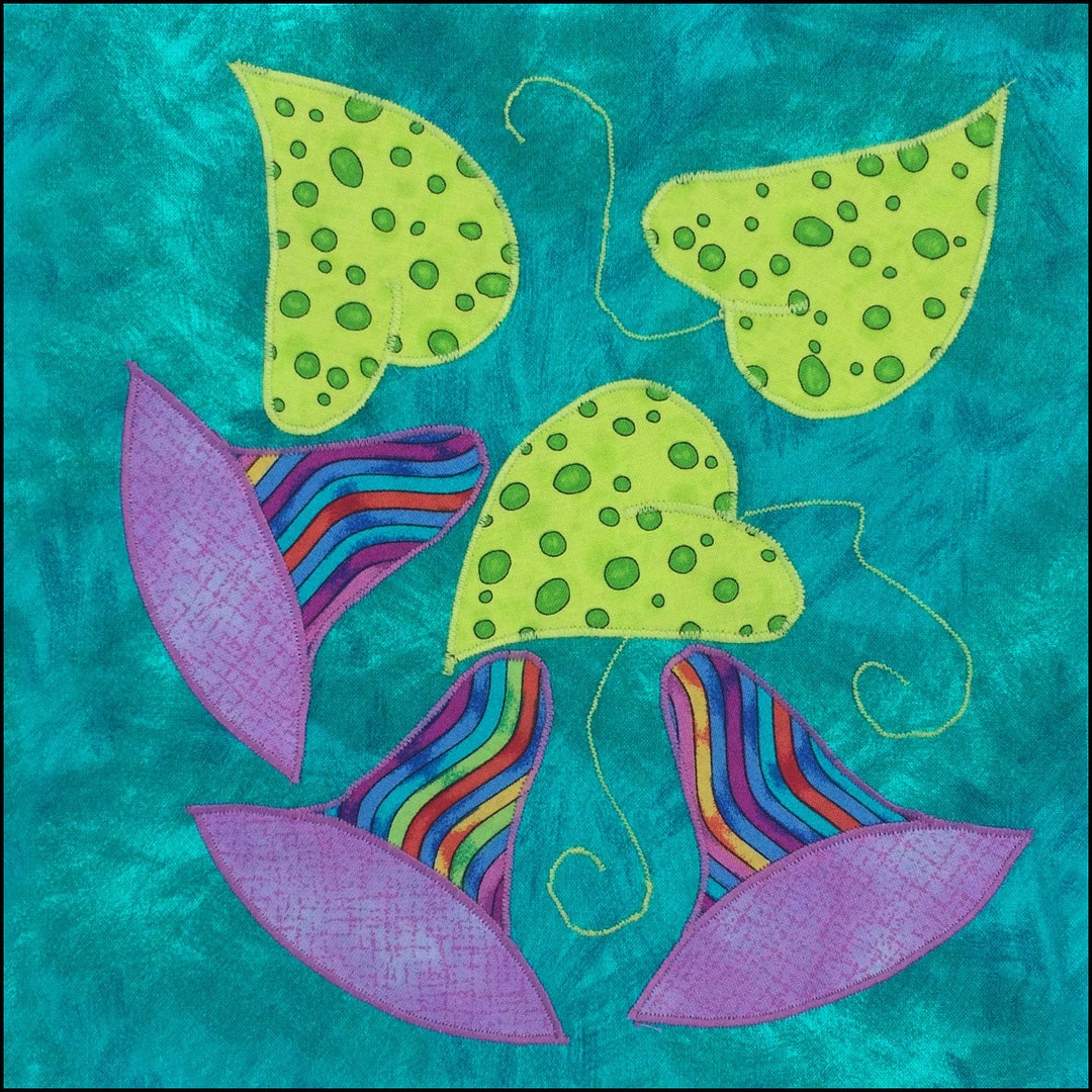 Good Morning Glory Applique Quilt Block Pattern- INSTANT DOWNLOAD - Etsy