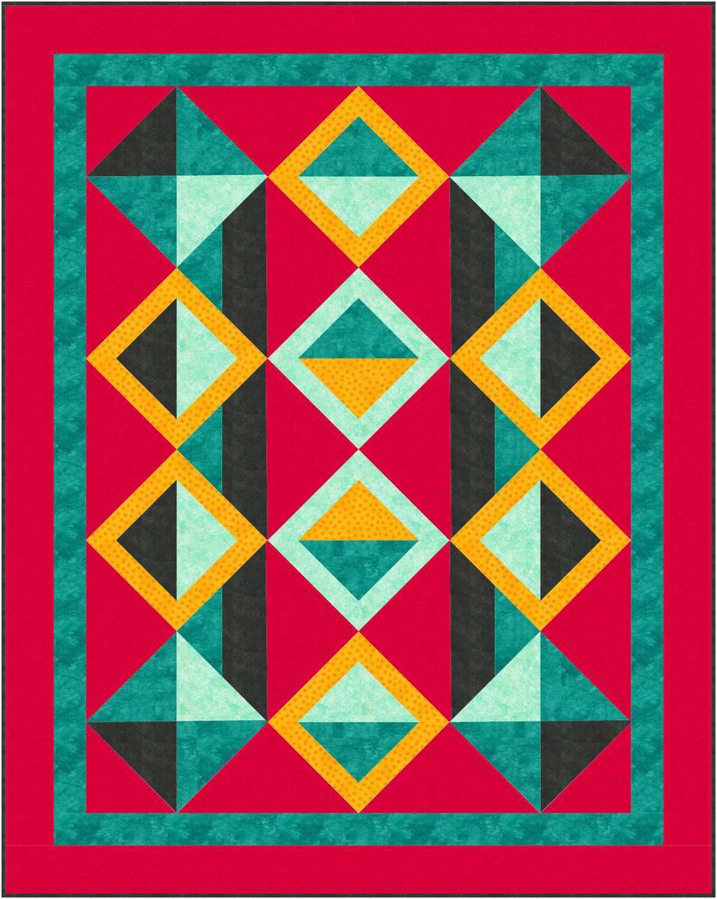 Quilter's Dream Quilt Pattern, 4 Arrangements of Blocks, Optical ...