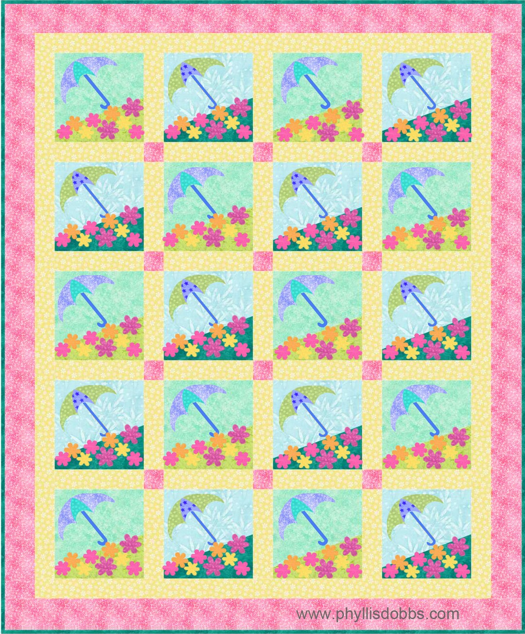 Spring Showers May Flowers Quilt Pattern - Etsy