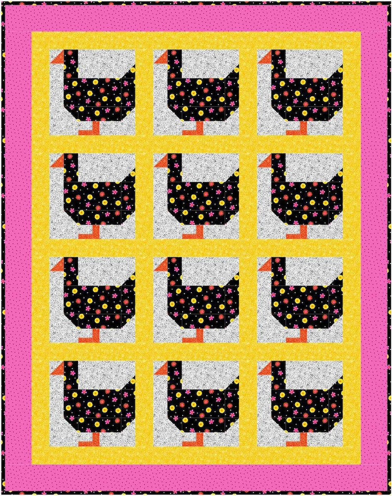 Ducks A Waddling Quilt Pattern, Pieced Duck Blocks, Farm Ducks ...
