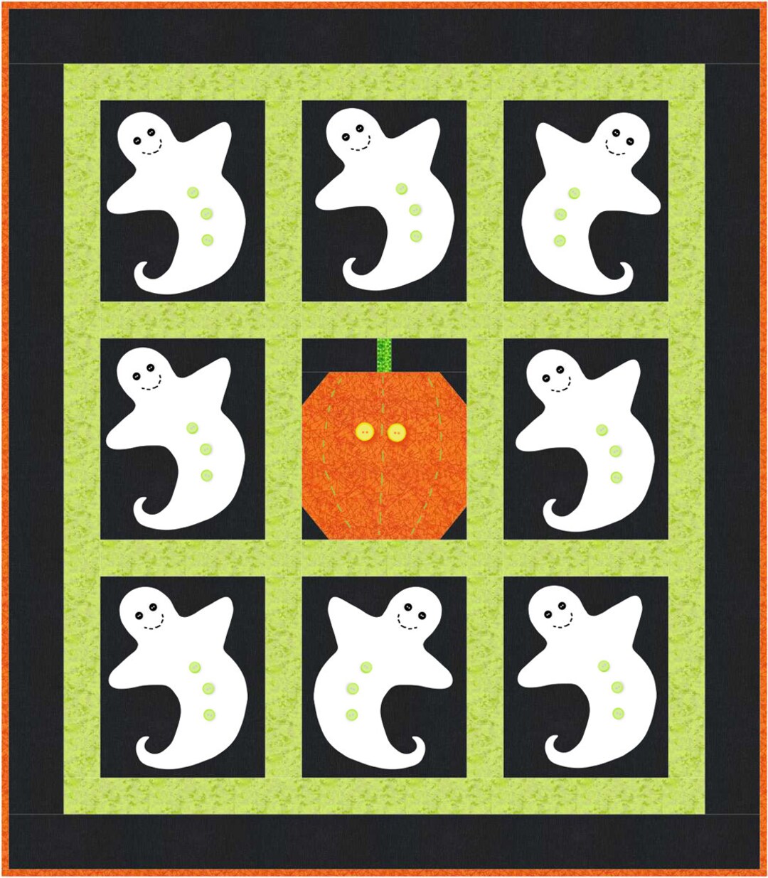 Spooky Ghosts Quilt Pattern - INSTANT DOWNLOAD - Etsy