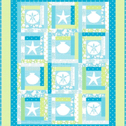 By the Sea Coastal Sea Shells Quilt Pattern INSTANT DOWNLOAD | Etsy