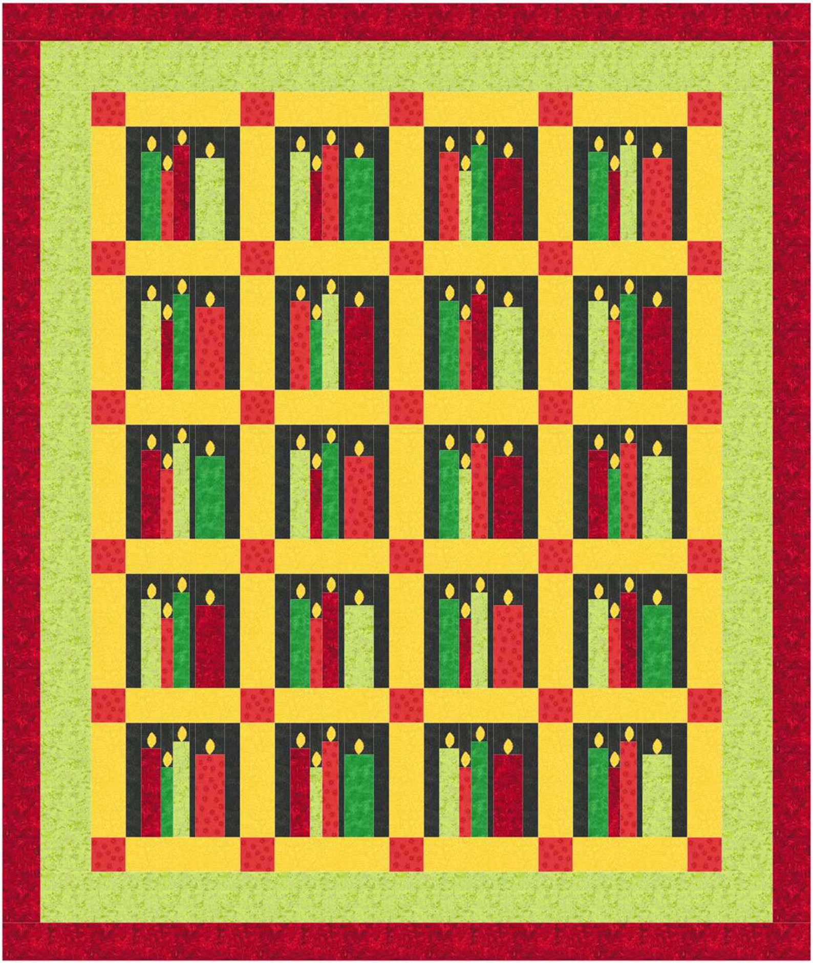 Christmas Candles Quilt Pattern - INSTANT DOWNLOAD - Etsy