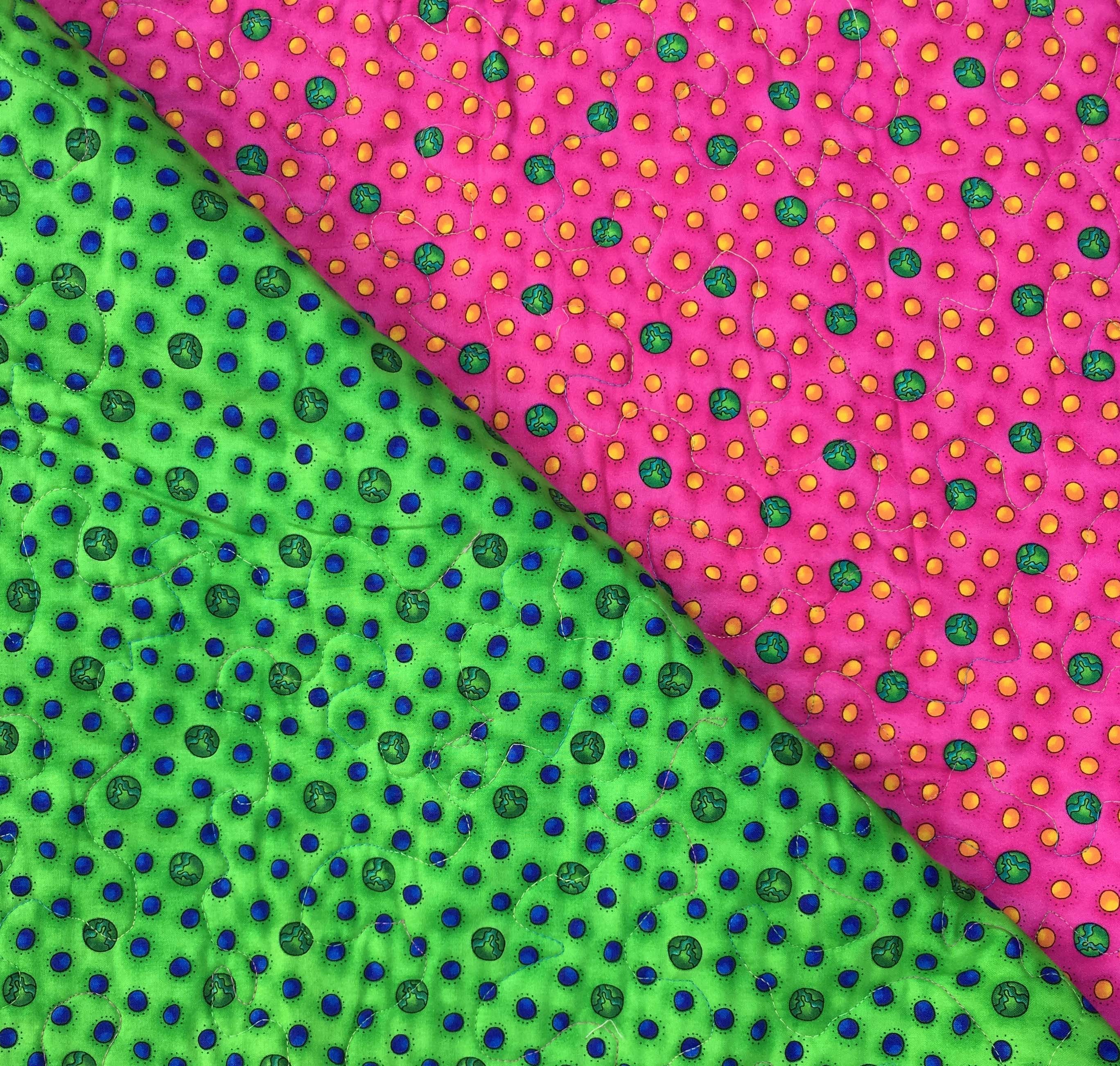 Kids Patchwork Pocket Quilt With Appliqué Daisies Bright Yellow Green ...