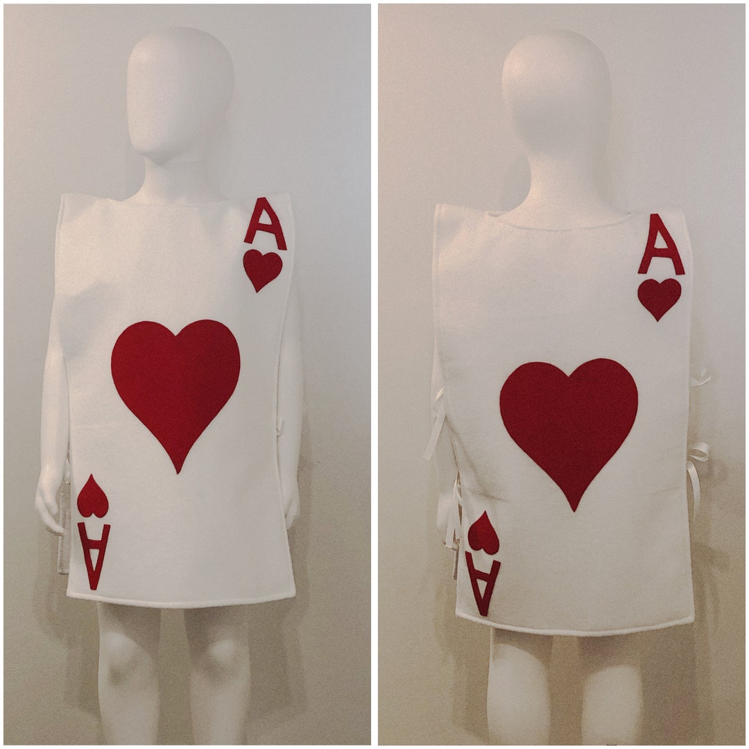 Ace of Hearts Playing Card Costume - Etsy