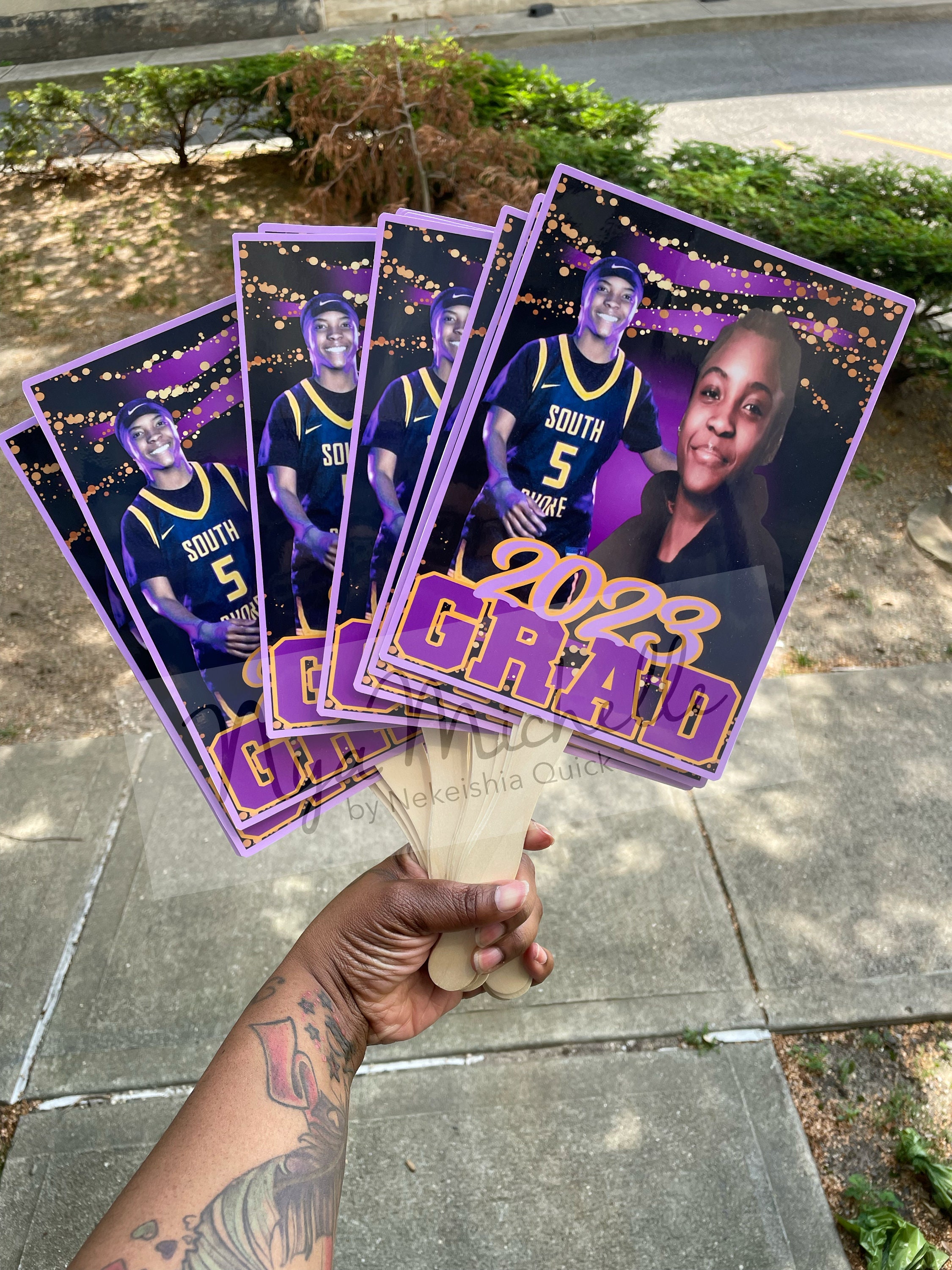 Graduation Hand Fans 2023-2024 Grads Custom Grad Fans High School Grad ...