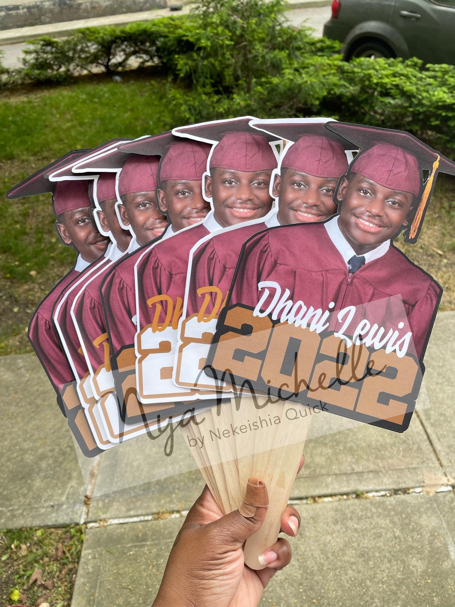 Graduation Hand Fans - 2023-2024 Grads - Custom Grad Fans - High School ...