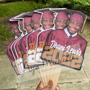 Graduation Hand Fans - 2023-2024 Grads - Custom Grad Fans - High School ...
