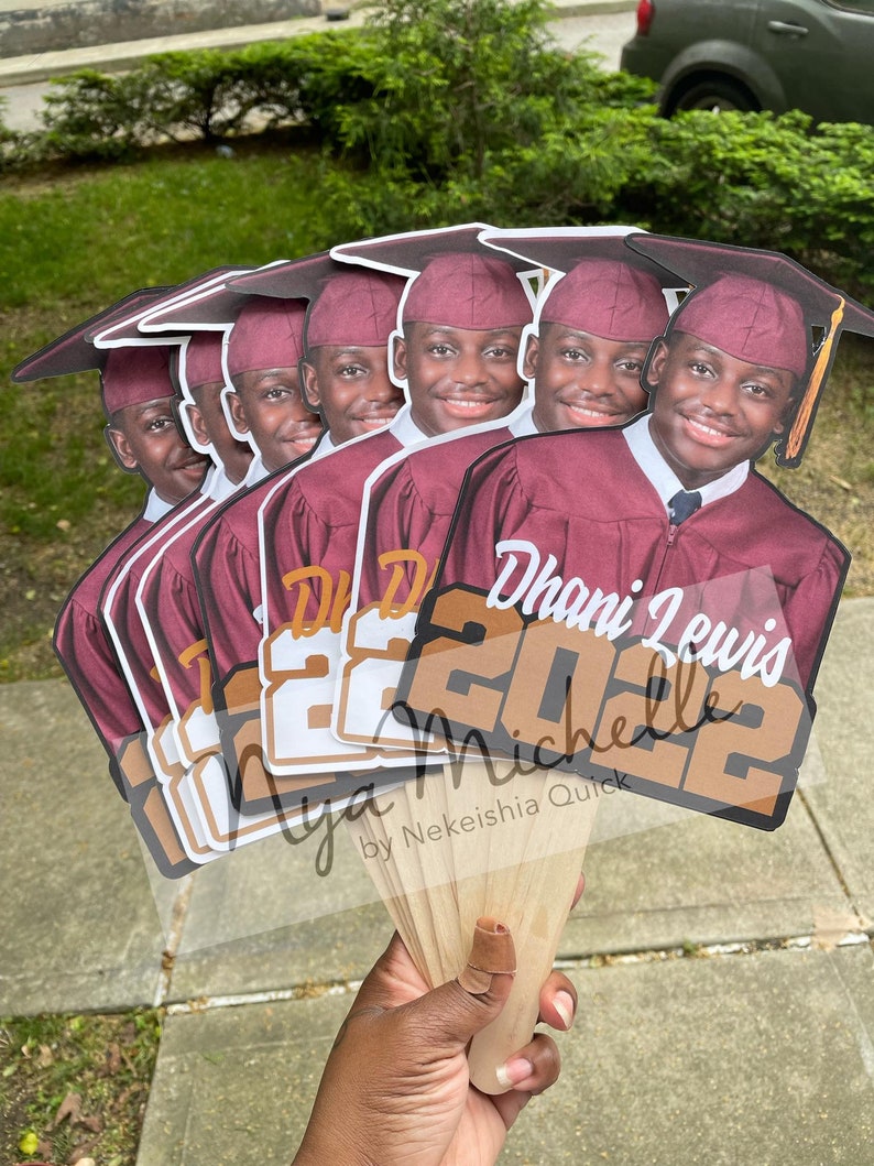 Graduation Hand Fans 2023-2024 Grads Custom Grad Fans High School Grad ...