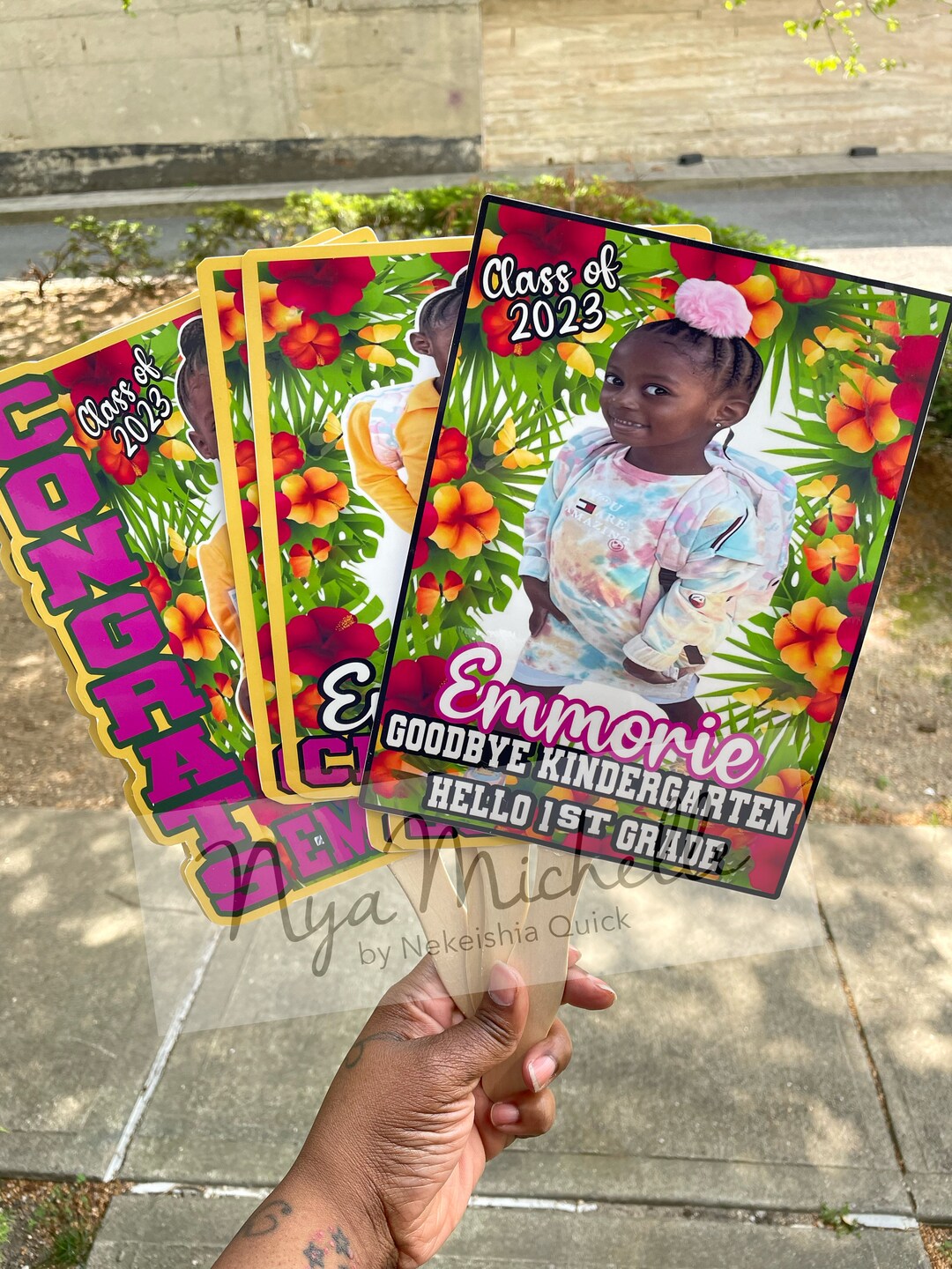 Graduation Hand Fans - 2023-2024 Grads - Custom Grad Fans - High School ...