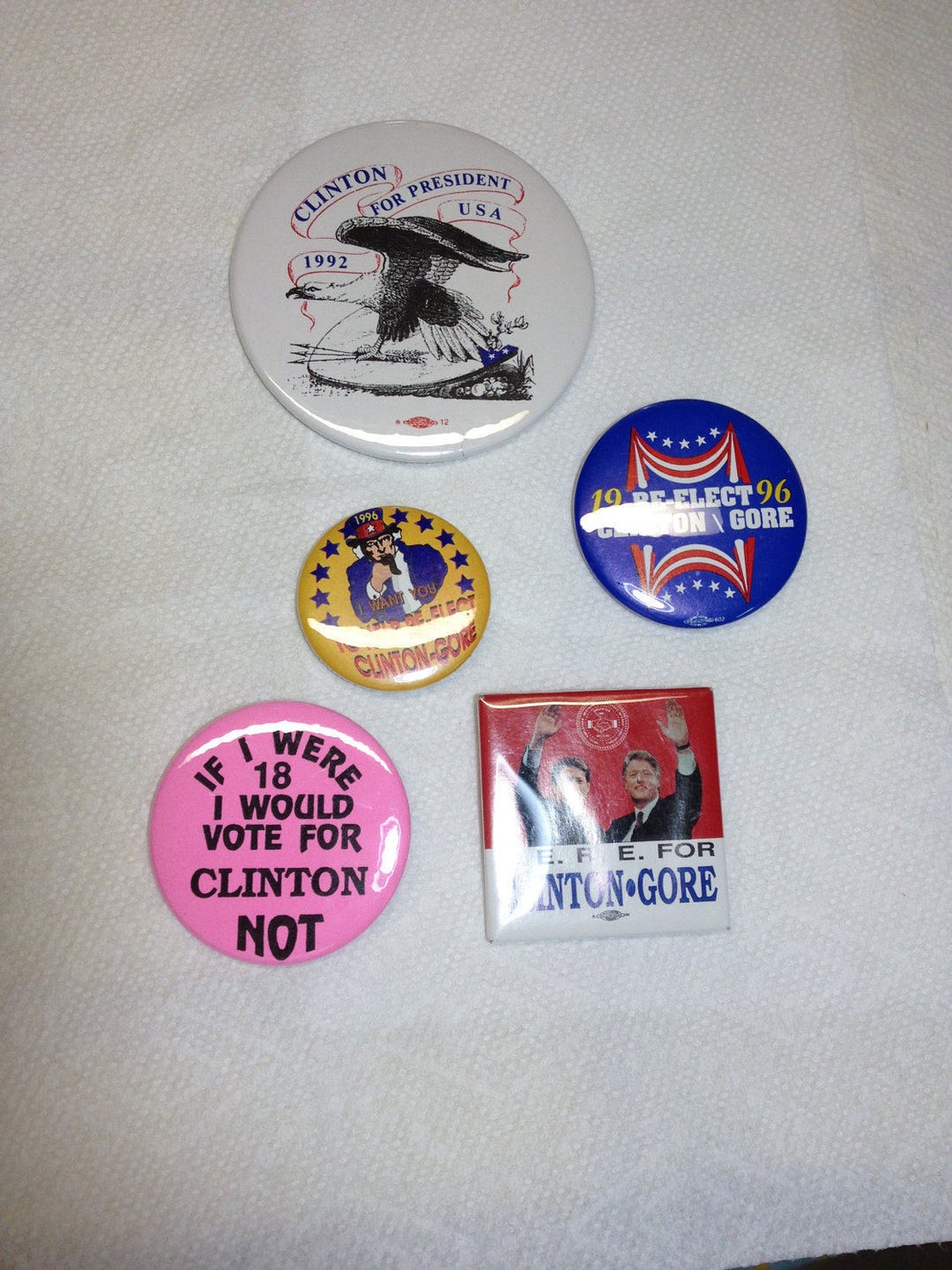 Vintage Political Buttons From Bill Clinton and Al Gore. - Etsy
