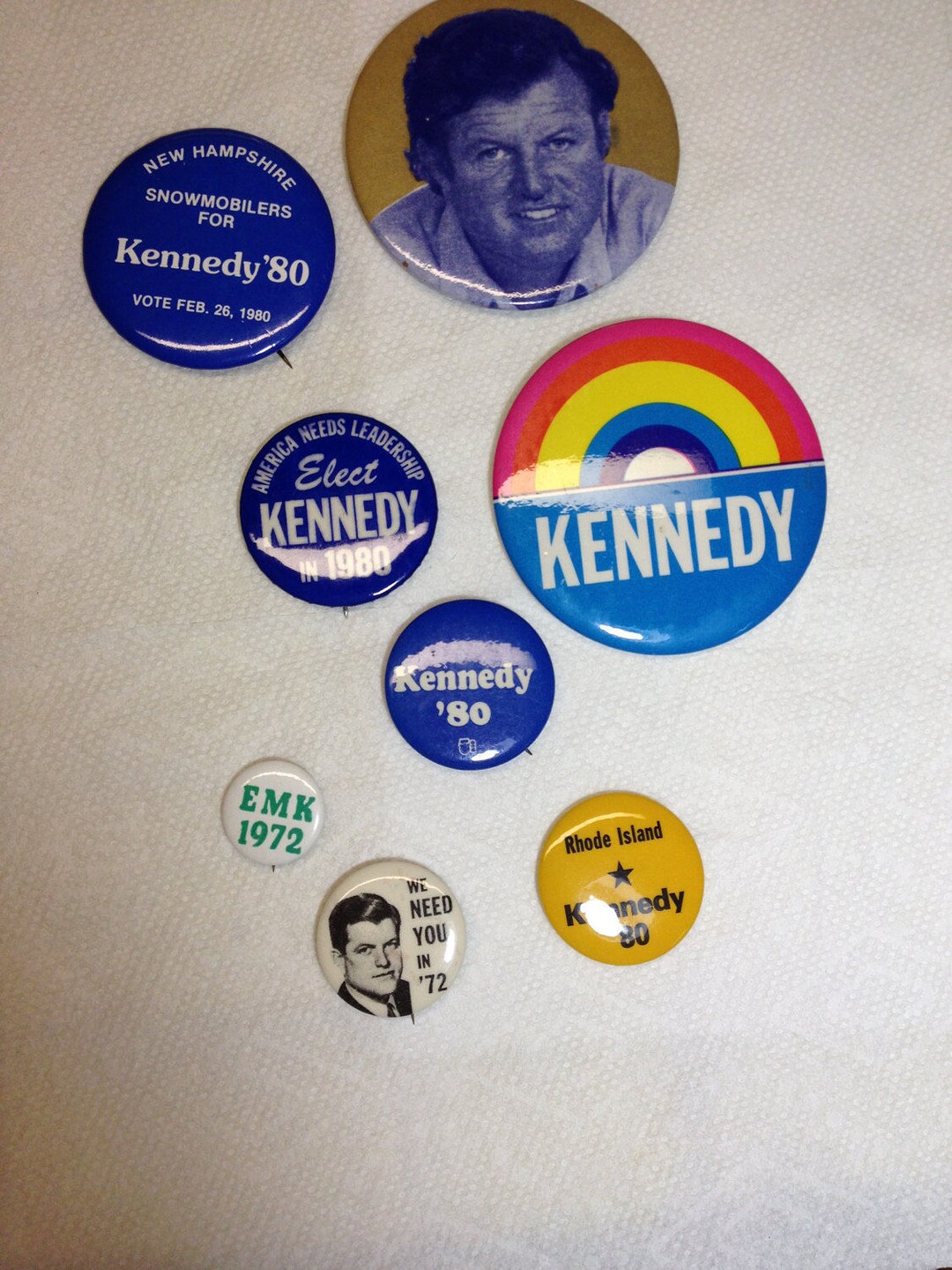 Vintage Political Buttons From Edward "ted" M. Kennedy, From the ...