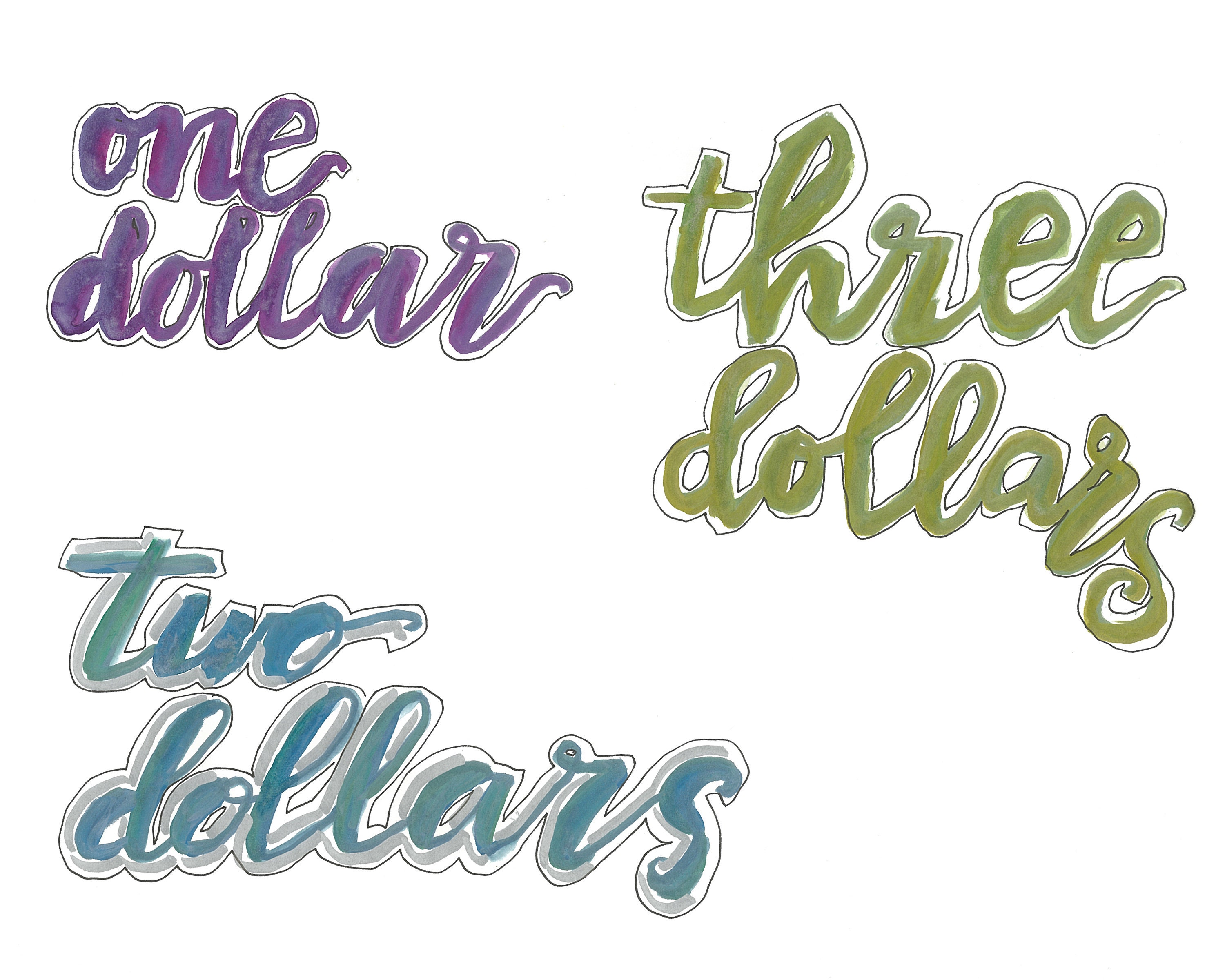 Custom Lettered Laminated Signs Made With Watercolors or Watercolor ...