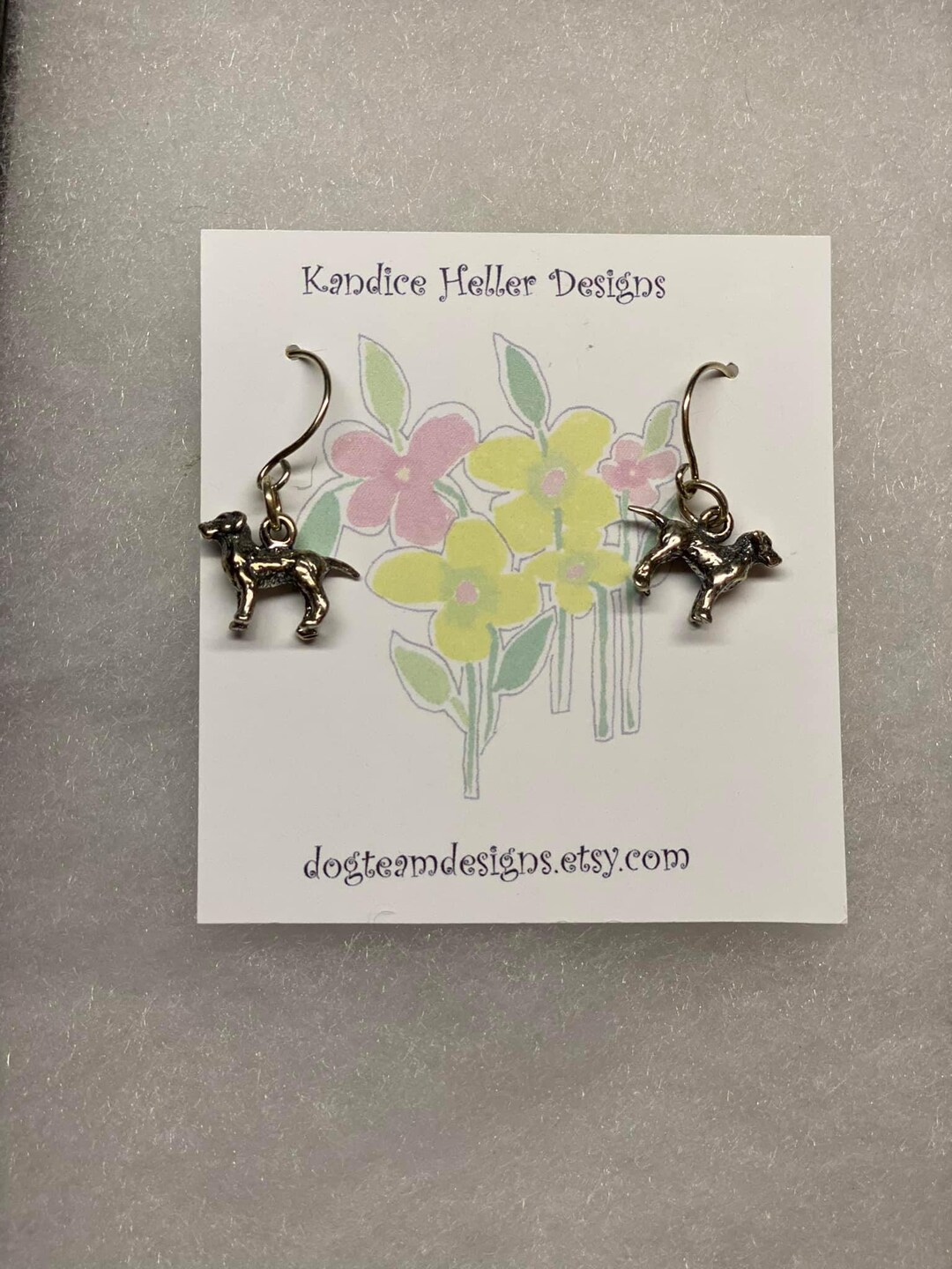 Solid Sterling Silver Labrador Retriever Earrings on Sterling Handmade ...