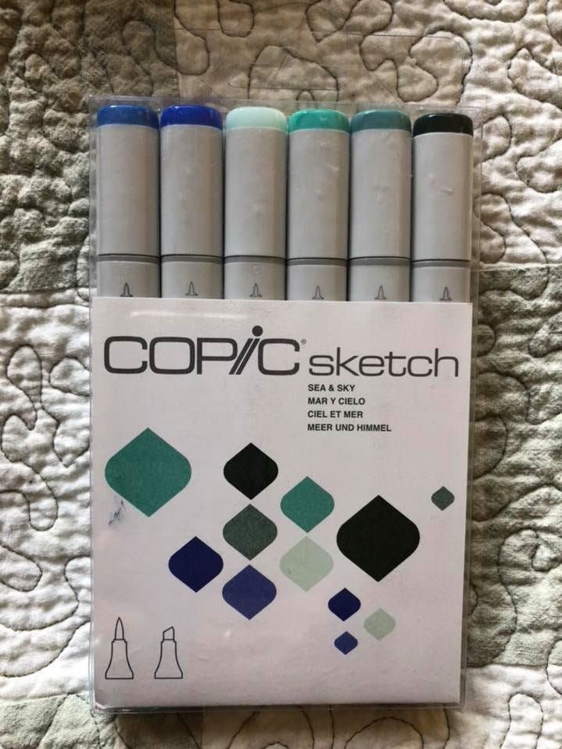 Copic Sketch Alcohol Brush Markers Set If 6 Sea and Sky Brand - Etsy