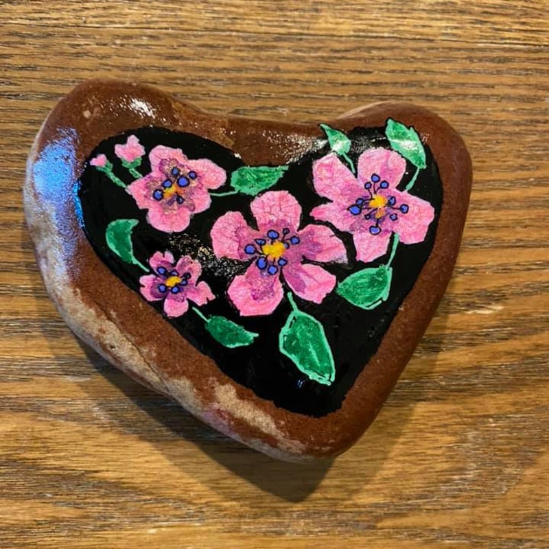 Painted Heart Rock - Etsy