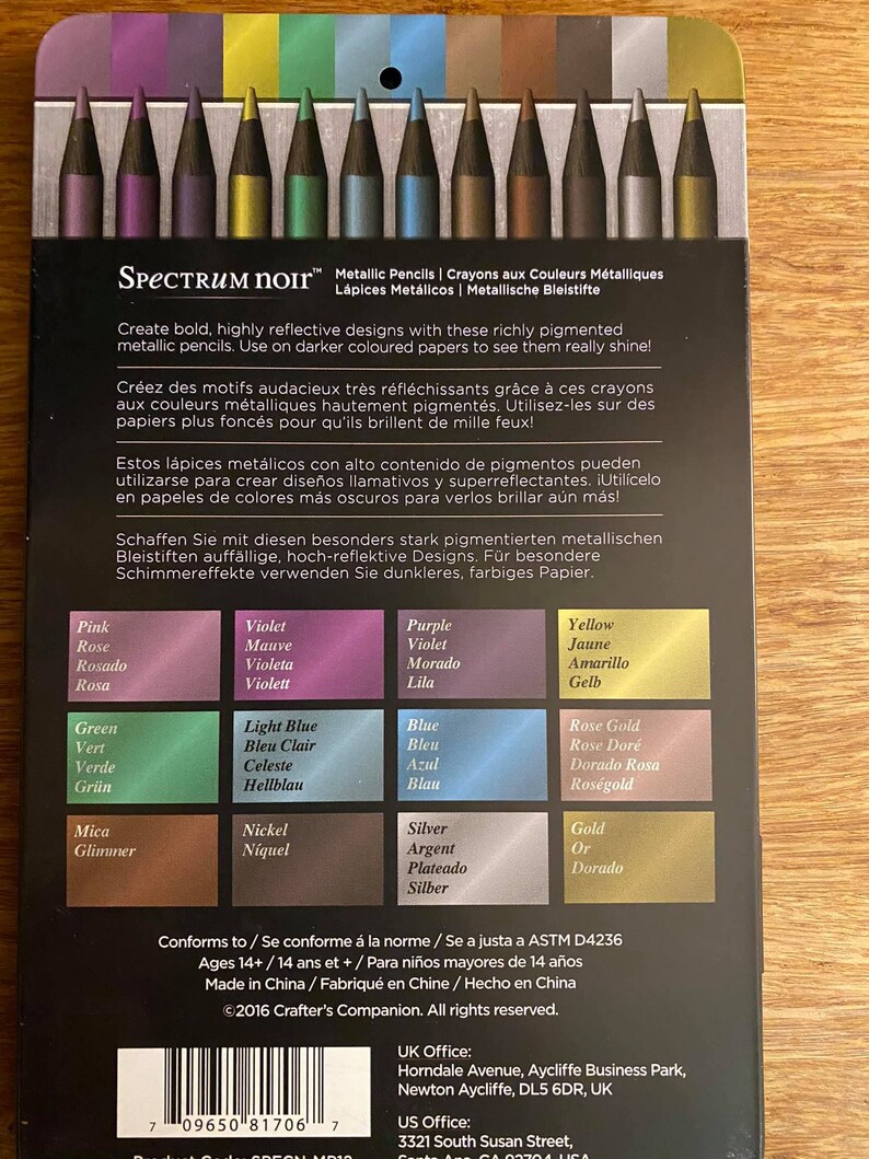 Spectrum Noir Metallic Colored Pencils Set of 12 Pre-owned - Etsy