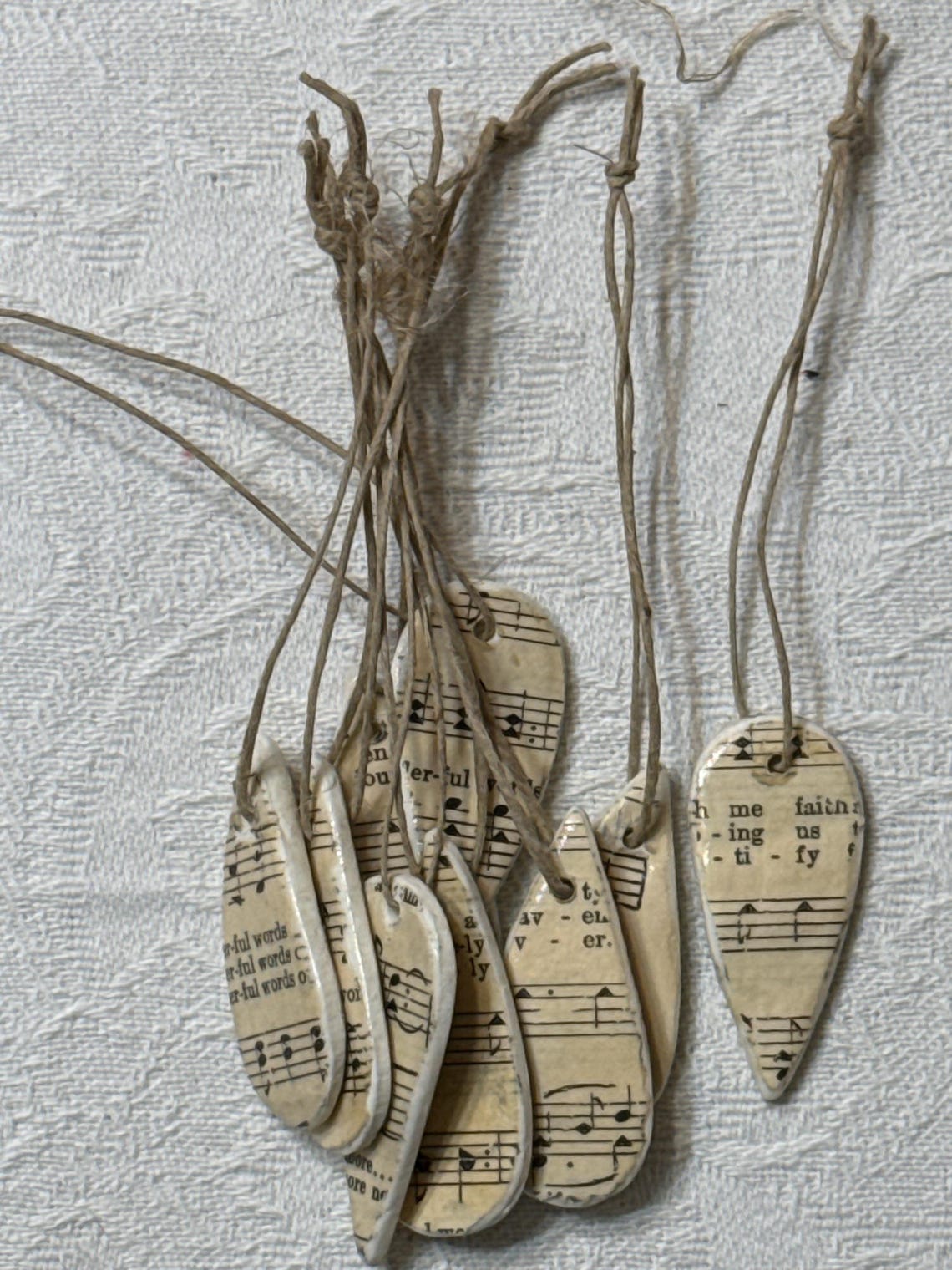 9 Musical Teardrop Shaped Tree Ornaments - Etsy
