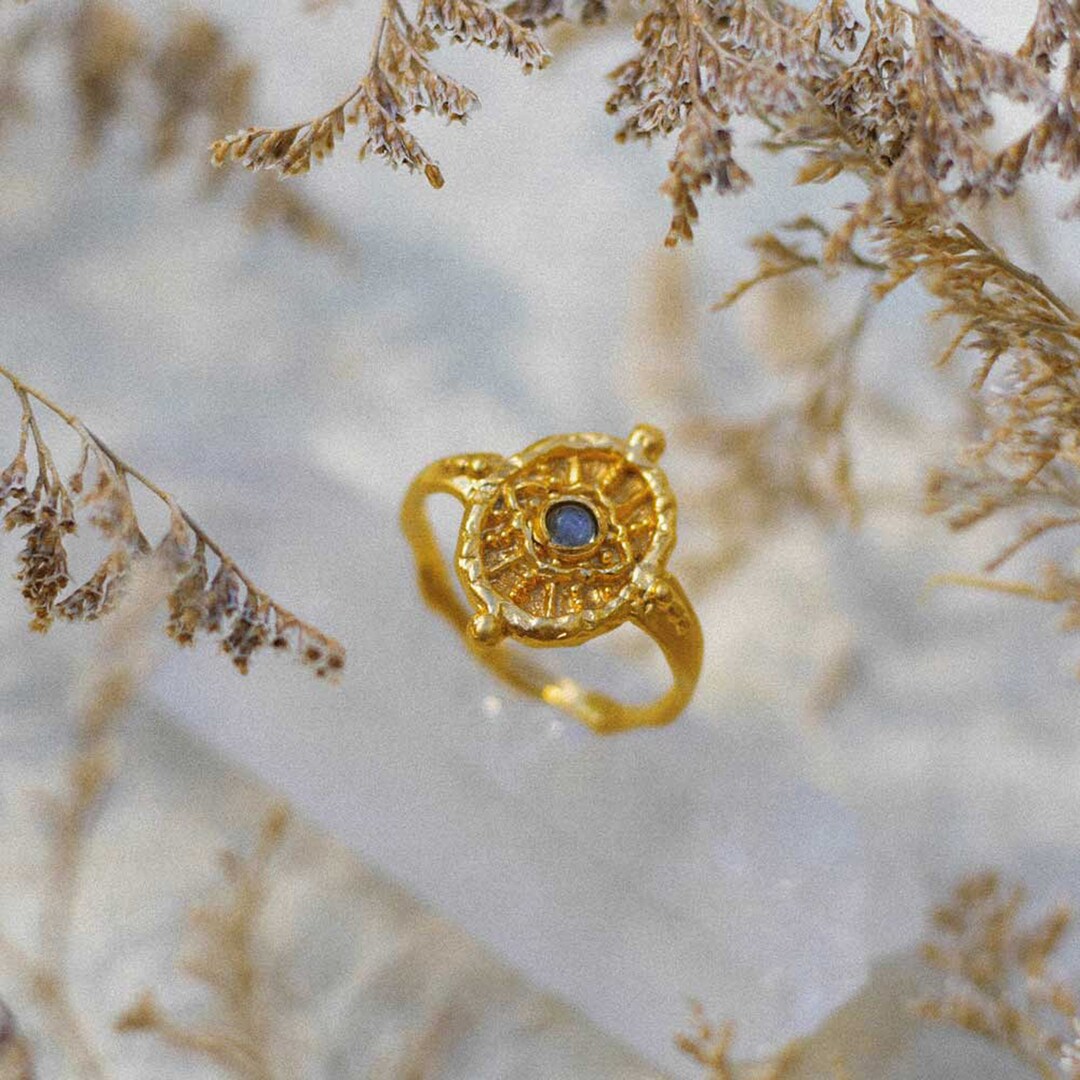 Here to Be Ring | Evil Eye Ring | Labradorite Ring - Etsy
