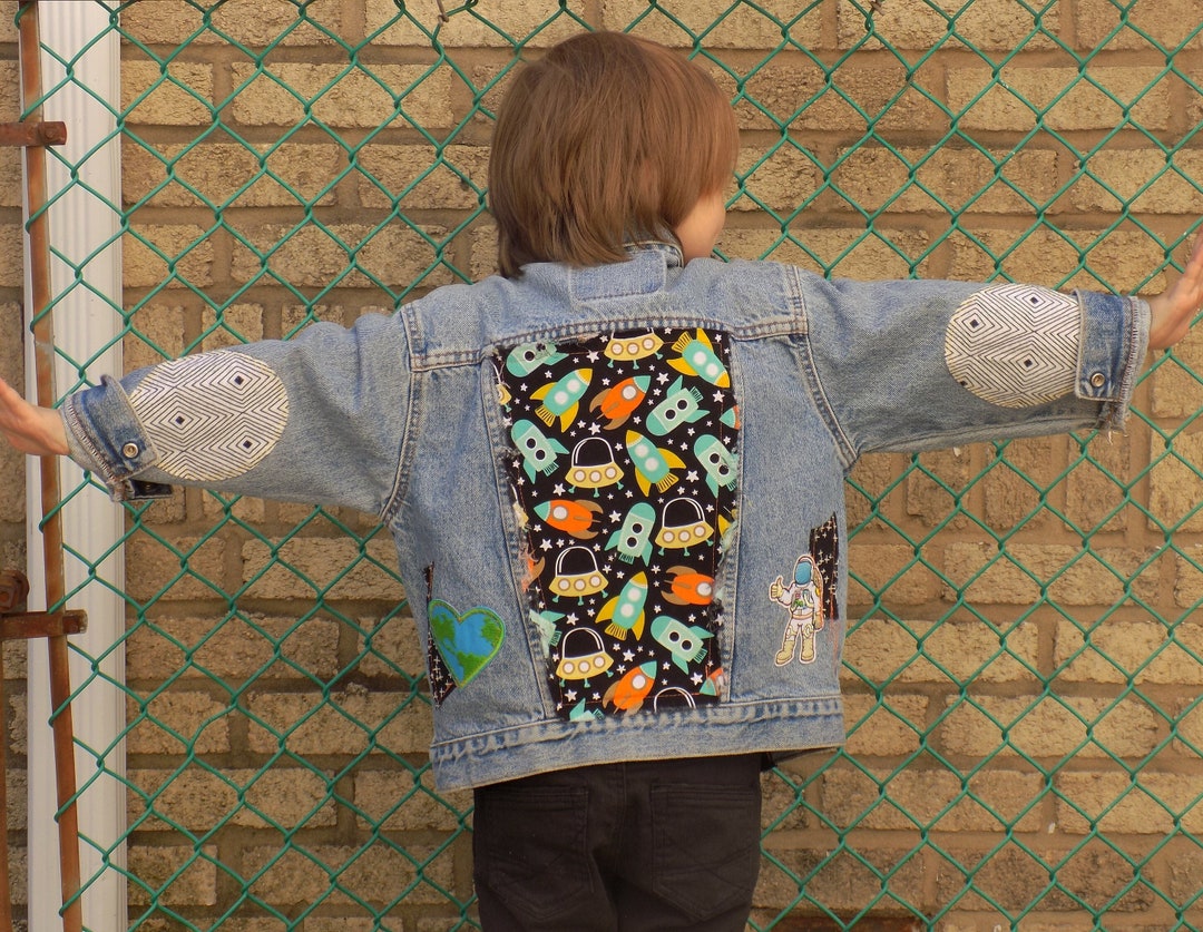 Kids Denim Jacket Jacket With Patches Toddler Jacket Custom - Etsy