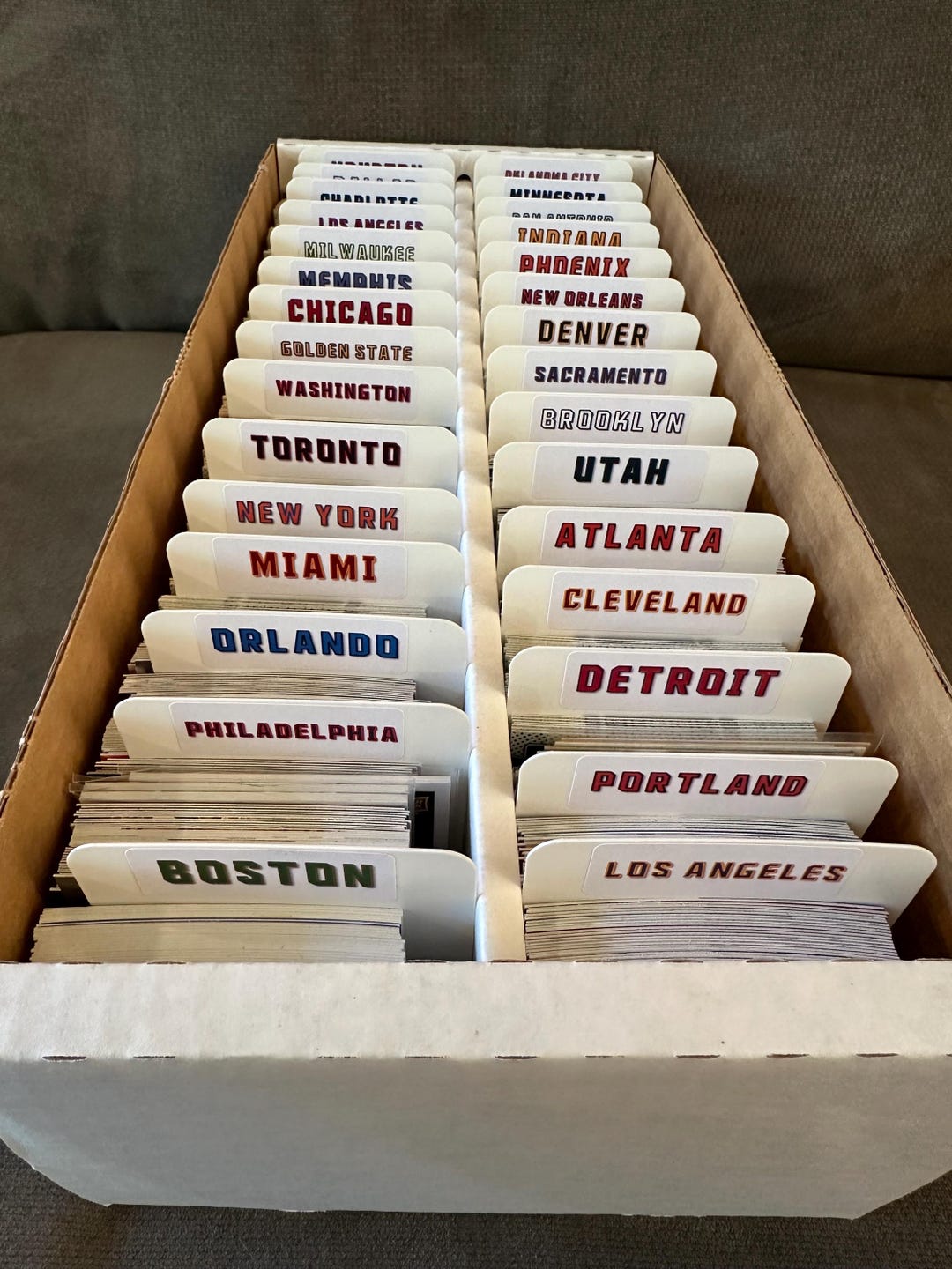 30 Customized Basketball Team Labels for BCW Tall Card Dividers ...