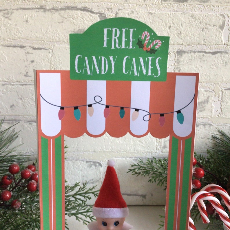 Elf Printable Free Candy Canes Stand Digital Download. Elf - Etsy
