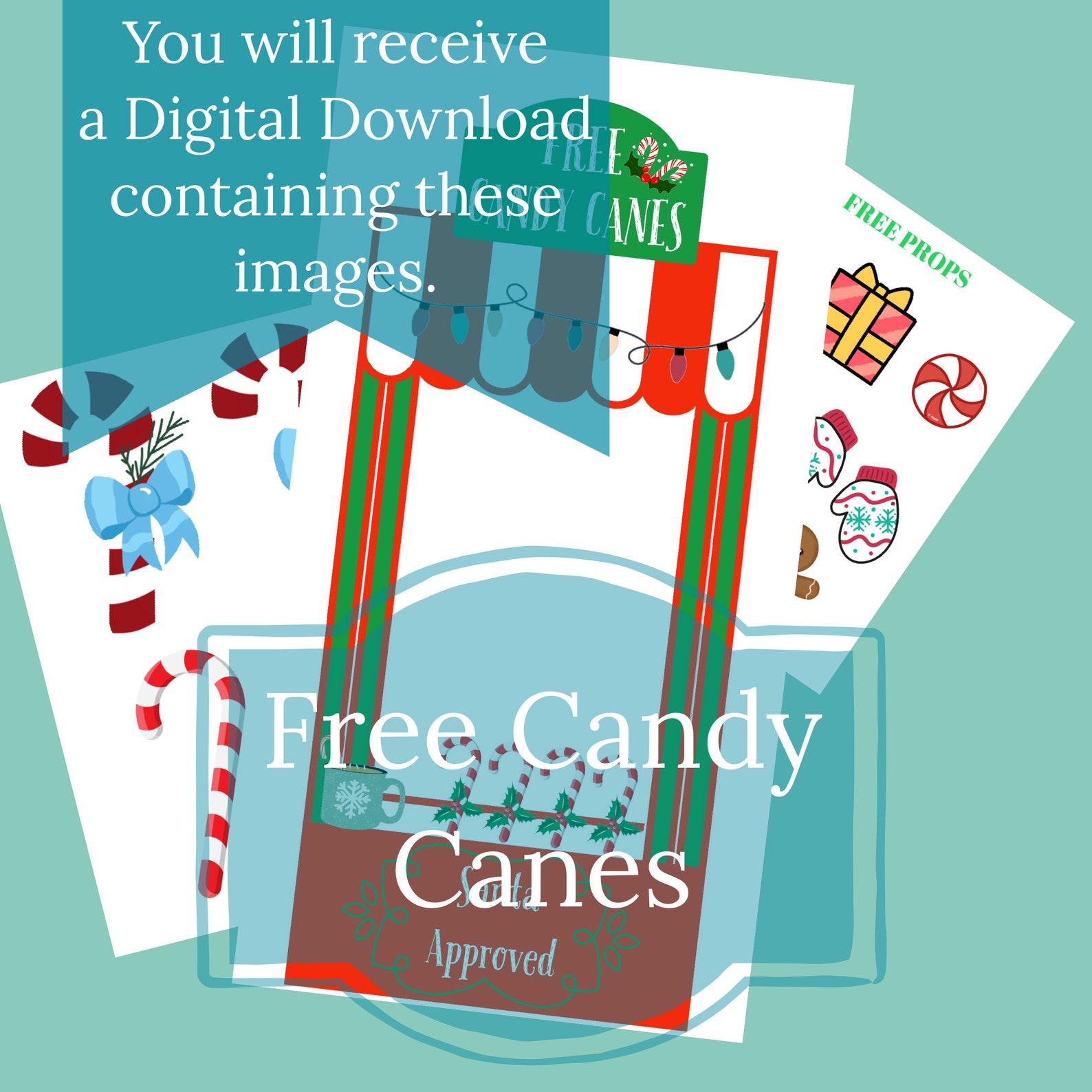 Elf Printable Free Candy Canes Stand Digital Download. Elf - Etsy