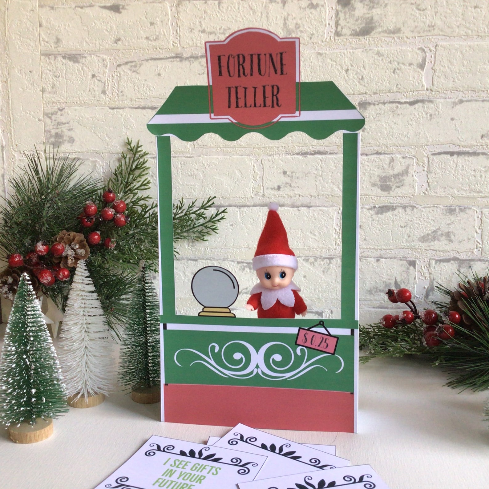 Elf printable Fortune Teller booth Digital Download. Birthday | Etsy
