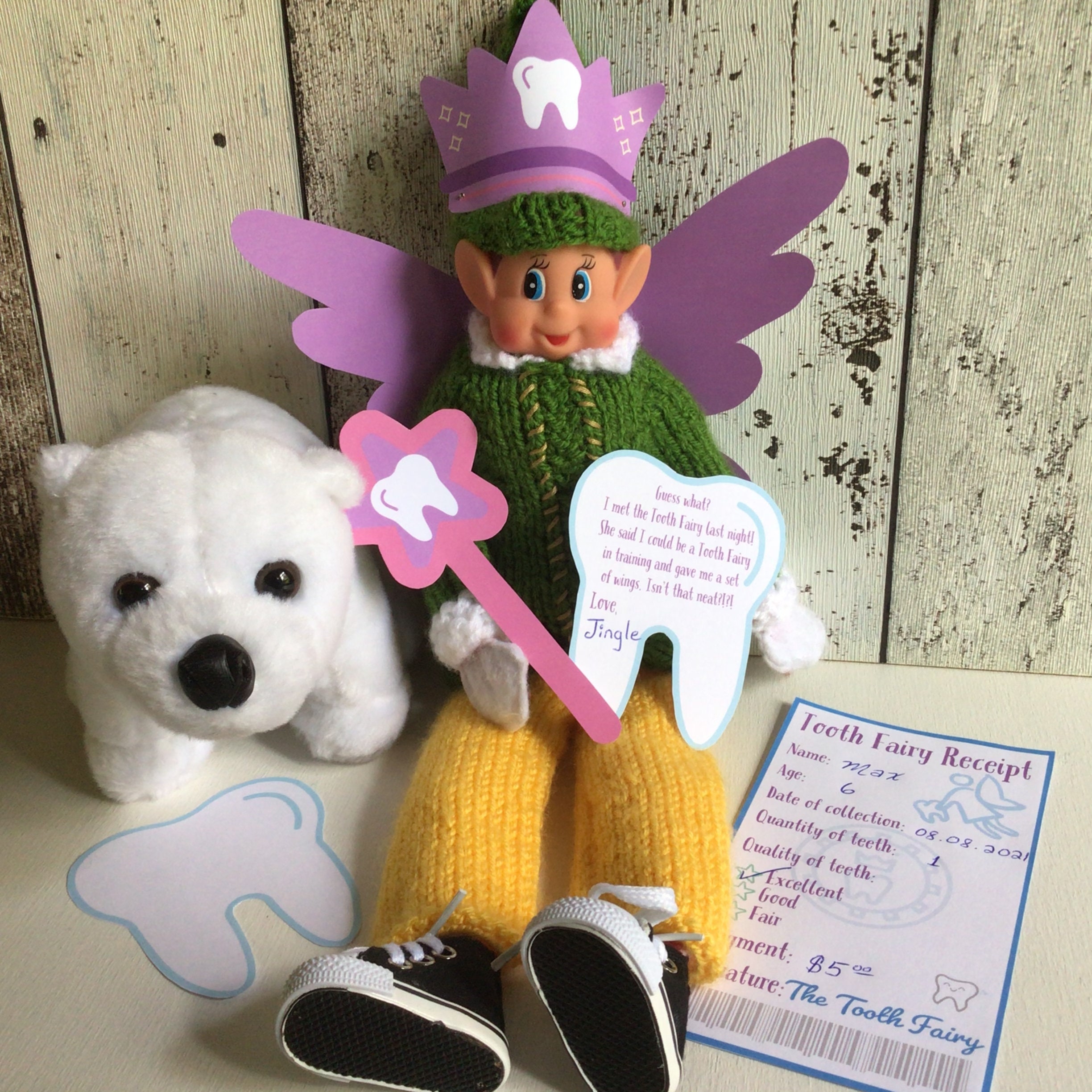 Elf Printable Tooth Fairy Receipt for BOYS Digital Download. Elf Kit ...