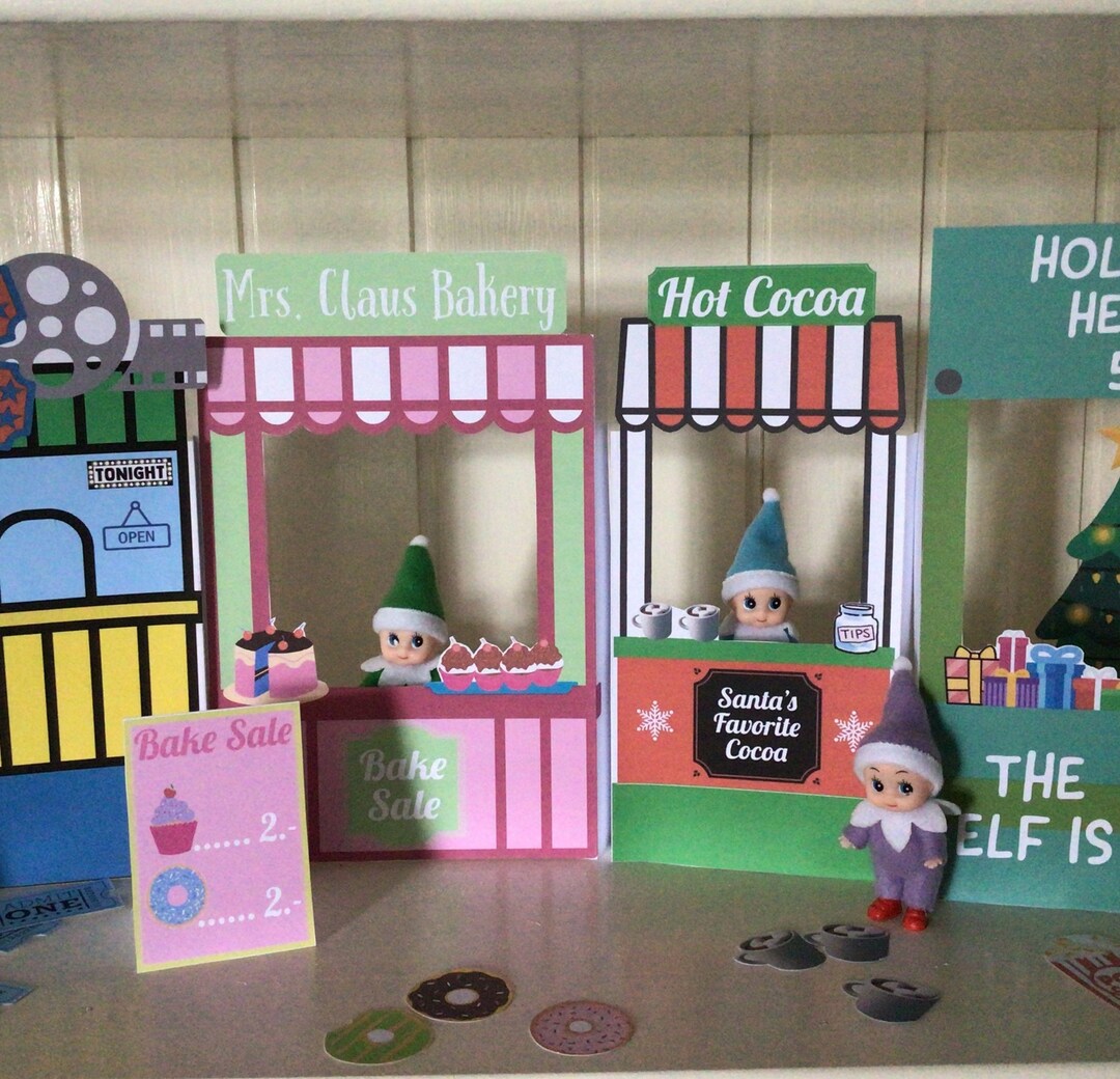 Elf Printable Kit 6 Nights of Fun Digital Download: Bake Sale, Fortune ...
