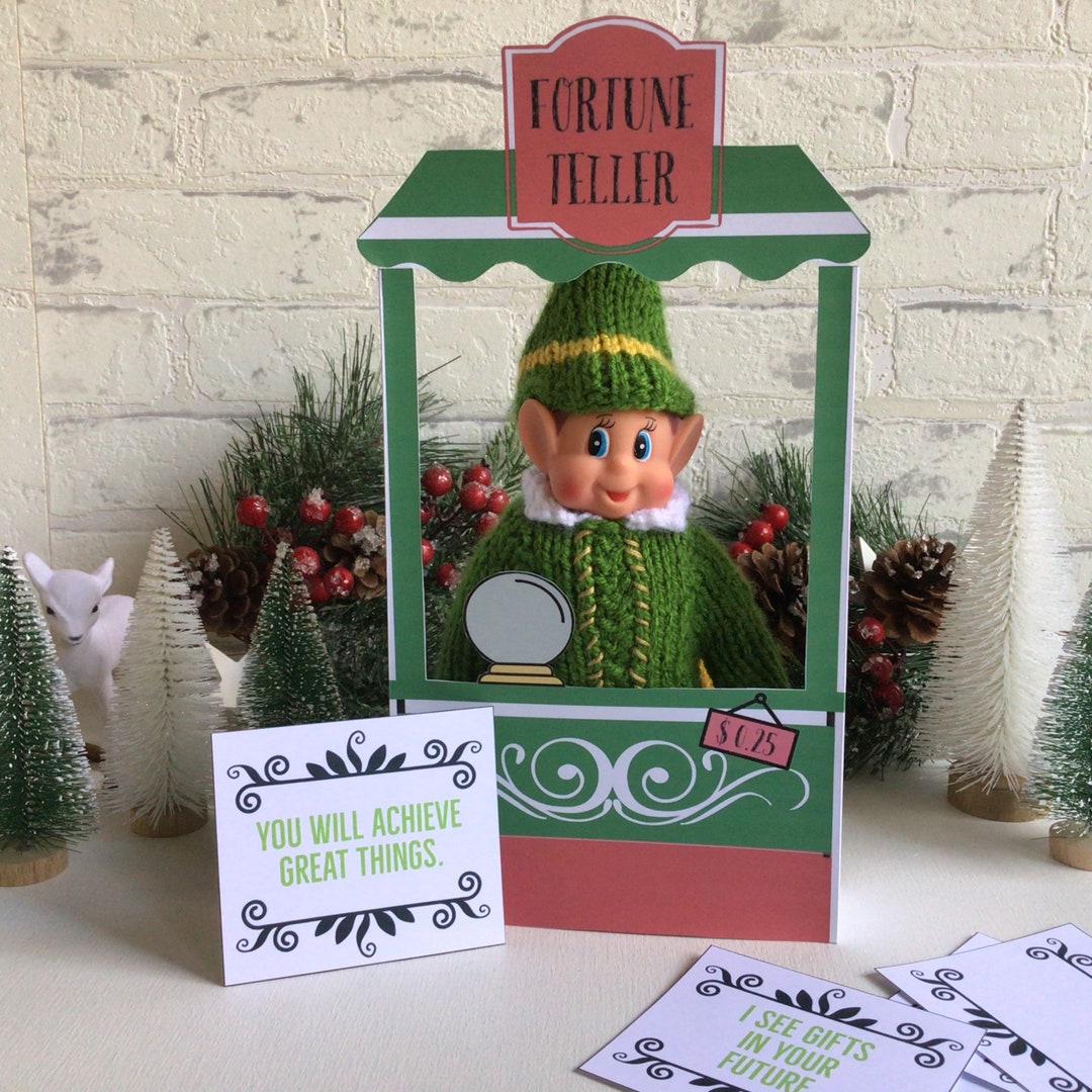 Elf Printable Fortune Teller Booth, Digital Download. Birthday Elf Kits ...