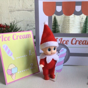 Elf Printable Ice Cream Truck Digital Download. Elf Kits, Elf Christmas ...